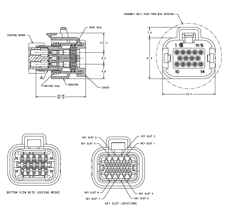 14 way Ampsale series connector 776273-1