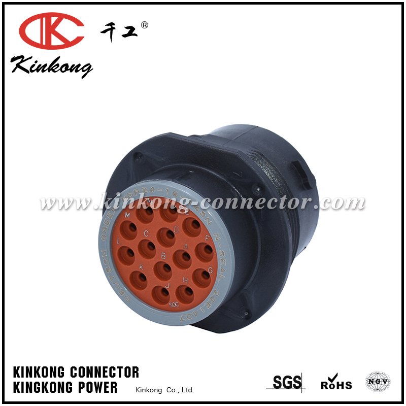 14 hole female electric connector HDP24-18-14SN